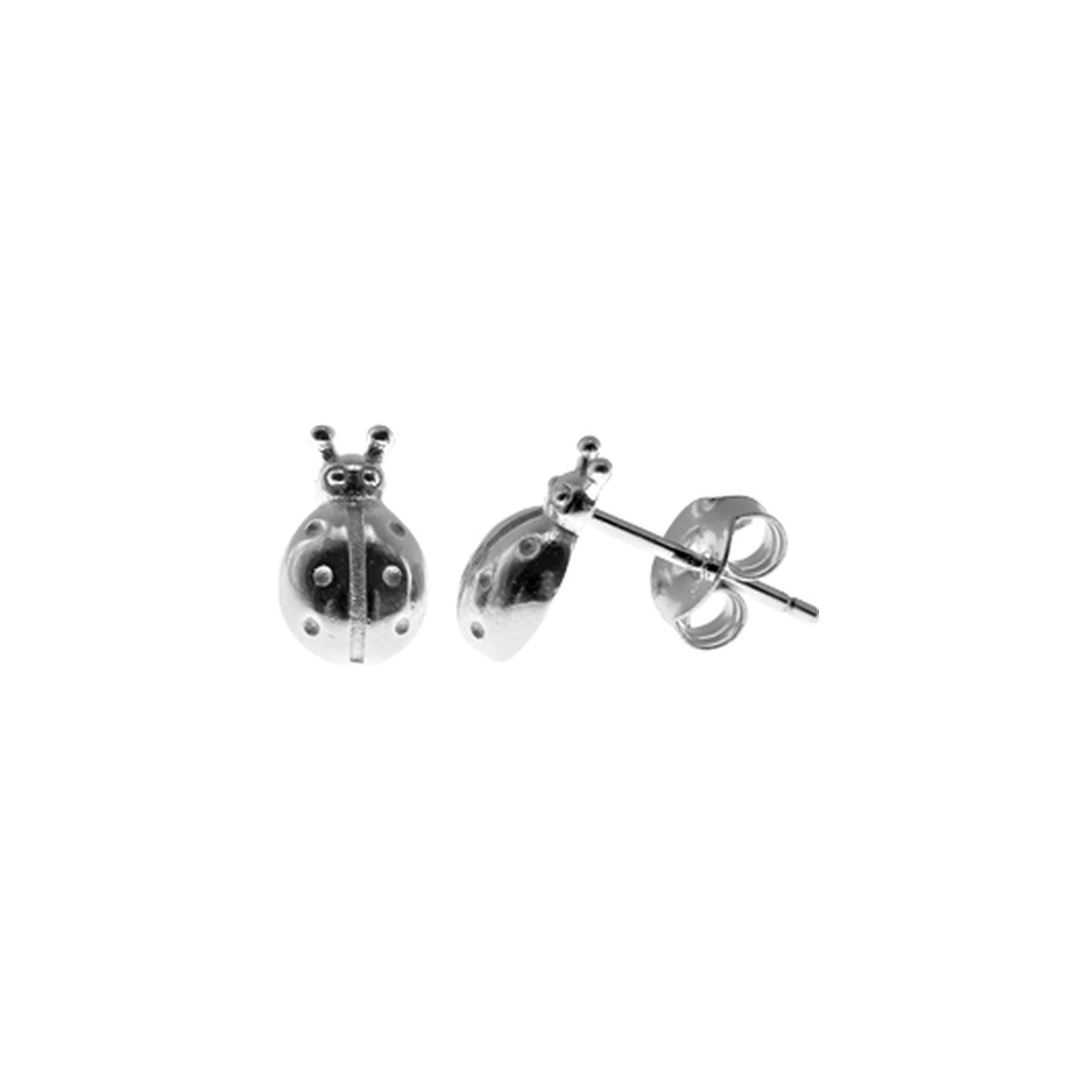 Matilda ladybird studs | My Silver Jewellery