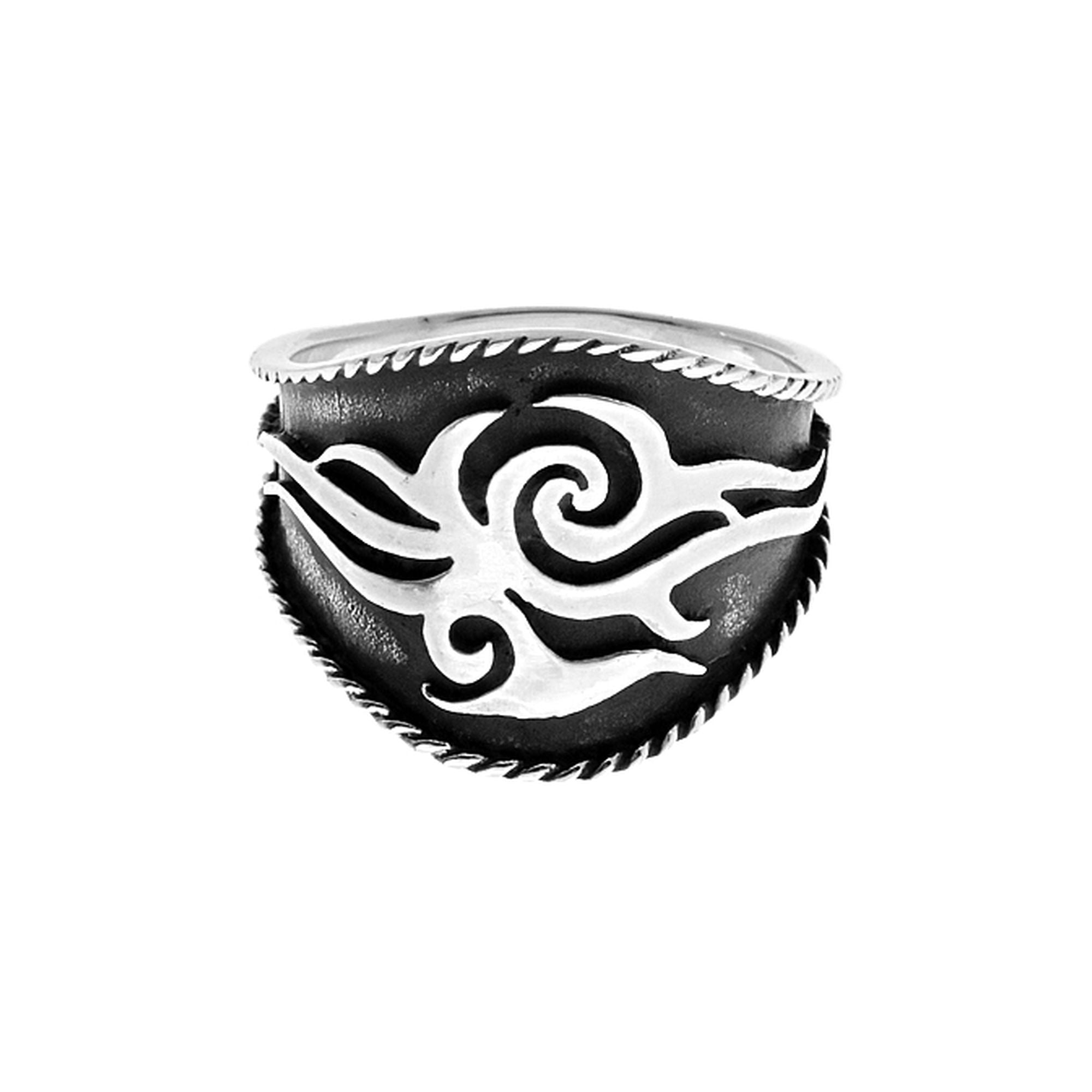 Harley tribal design ring | My Silver Jewellery